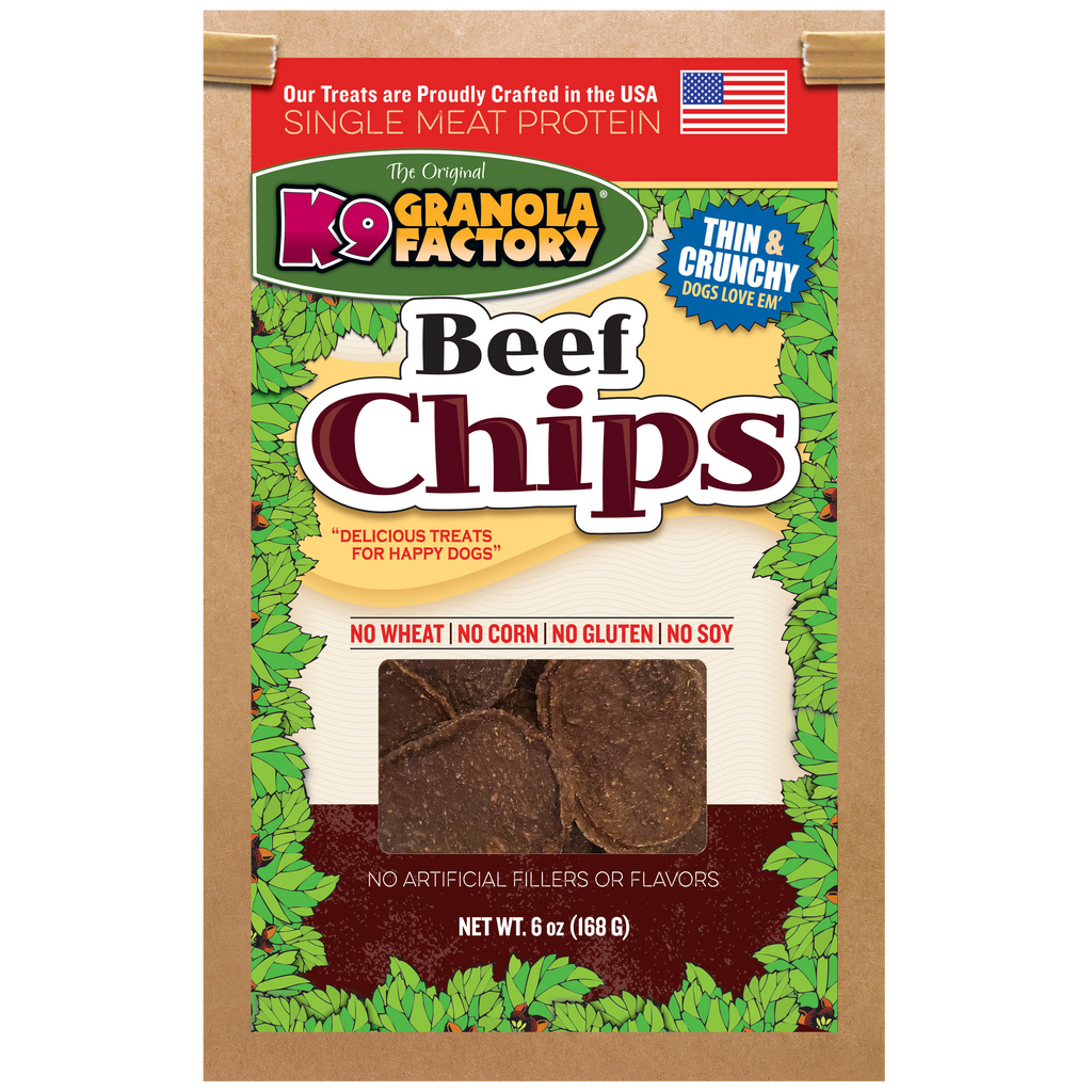 Chip Collection, Single Meat Protein Beef Chips for Dogs 6oz – K9 ...