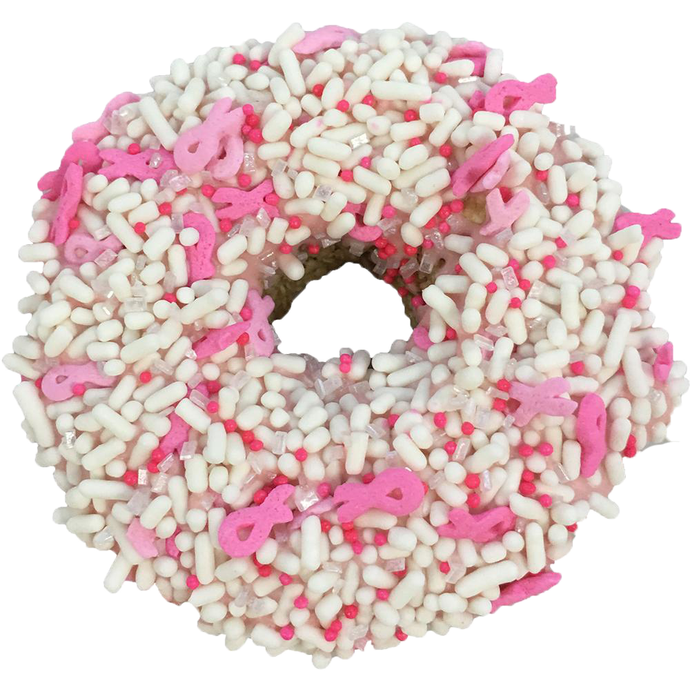 Gourmet Donut, Breast Cancer Awareness Donut Dog Treat – K9 Granola Factory